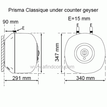 Under counter geyser | Undersink geysers | Small water heaters
