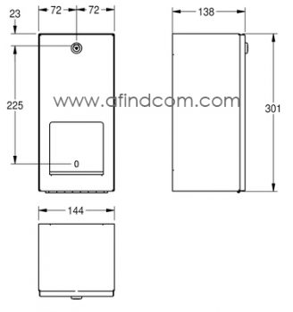 Toilet roll holder | Vandal resistant stainless steel | Afindcom