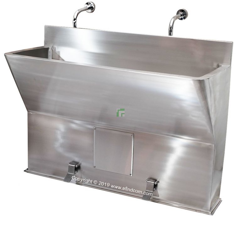Surgeon scrub up sinks | Wall mounted and floor mounted scrub sinks