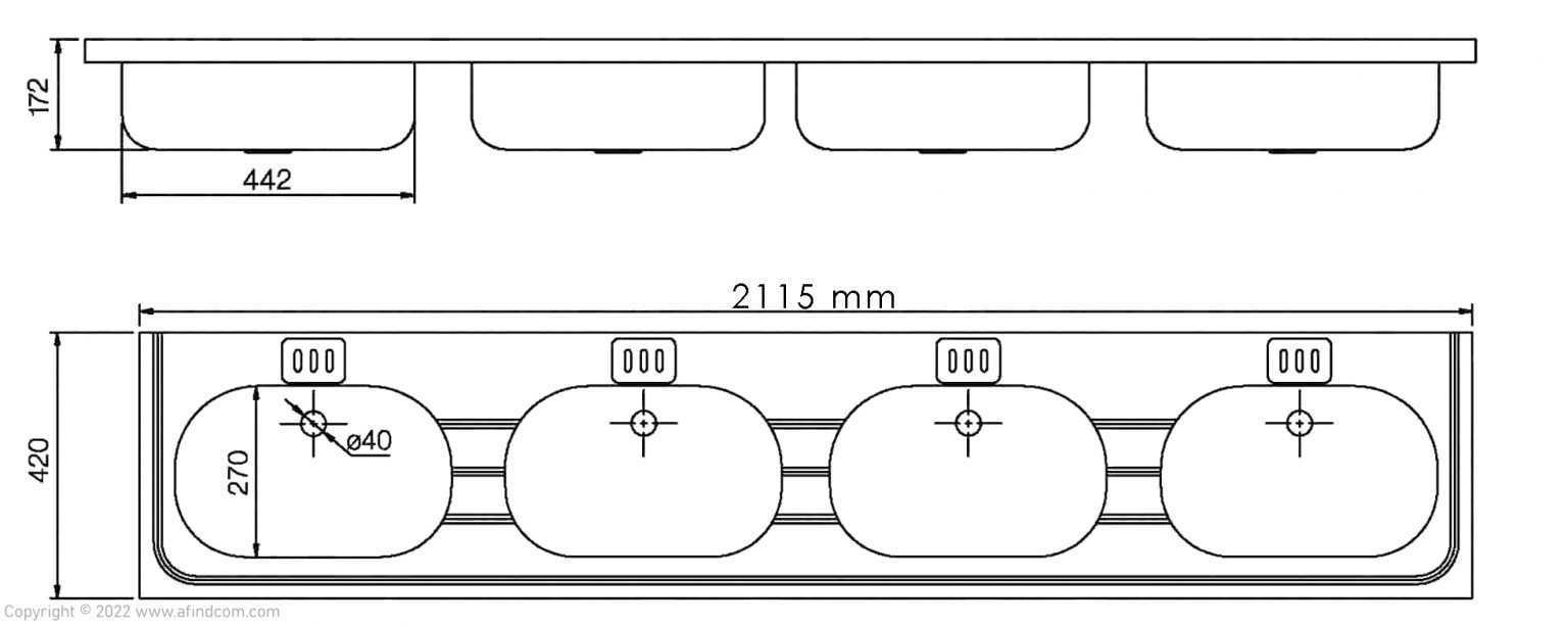 Multi-bowl hand wash basins | Double bowl | Triple bowl | Stainless ...