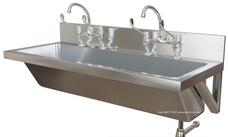 Surgeon scrub up sinks | Wall mounted and floor mounted scrub sinks
