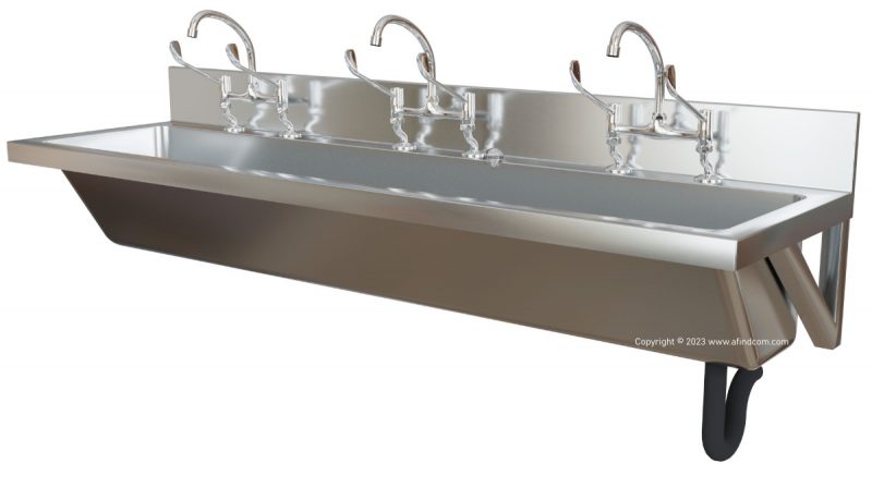 Surgeon scrub up sinks | Wall mounted and floor mounted scrub sinks