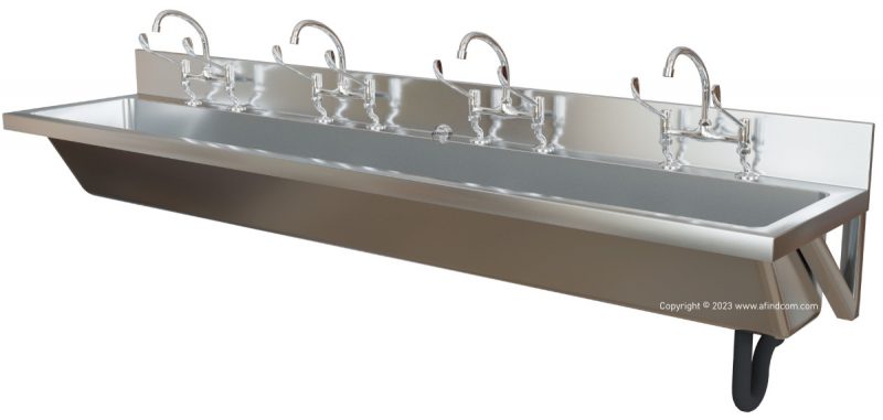 Surgeon scrub up sinks | Wall mounted and floor mounted scrub sinks